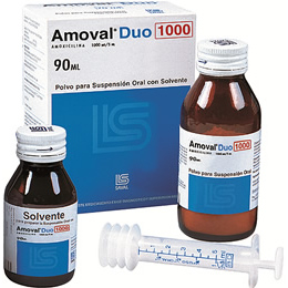 Amoval Duo 1000 Suspensión - INFOMERC® Vademécum Farmacéutico Bolivia